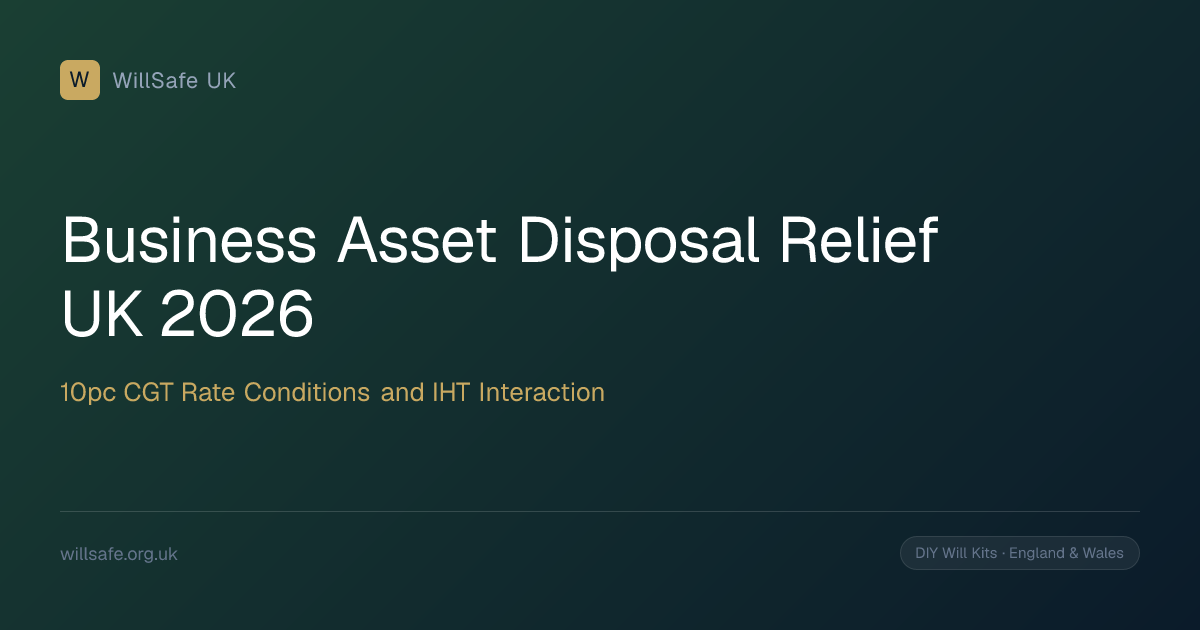 Business Asset Disposal Relief UK (2026): 10% CGT Rate on Business ...