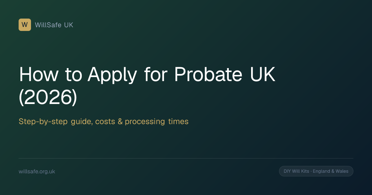 How to Apply for Probate UK (2026): Step-by-Step Guide, Costs ...